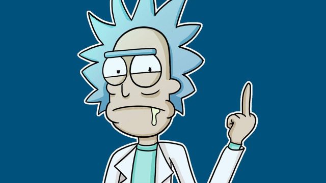 Rick And Morty Rick&s Middle Finger | Wallpapers